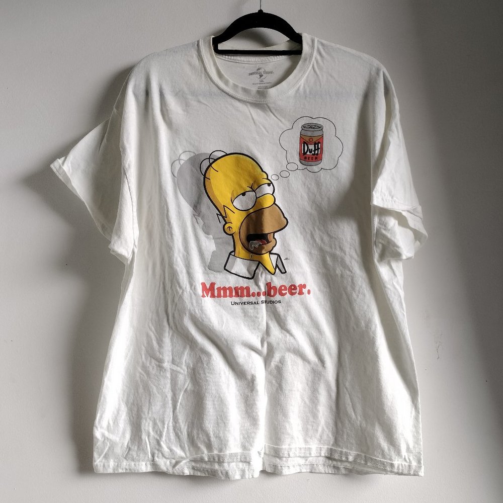 Universal Studios Homer Simpson Duff Beer T-Shirt - Gem